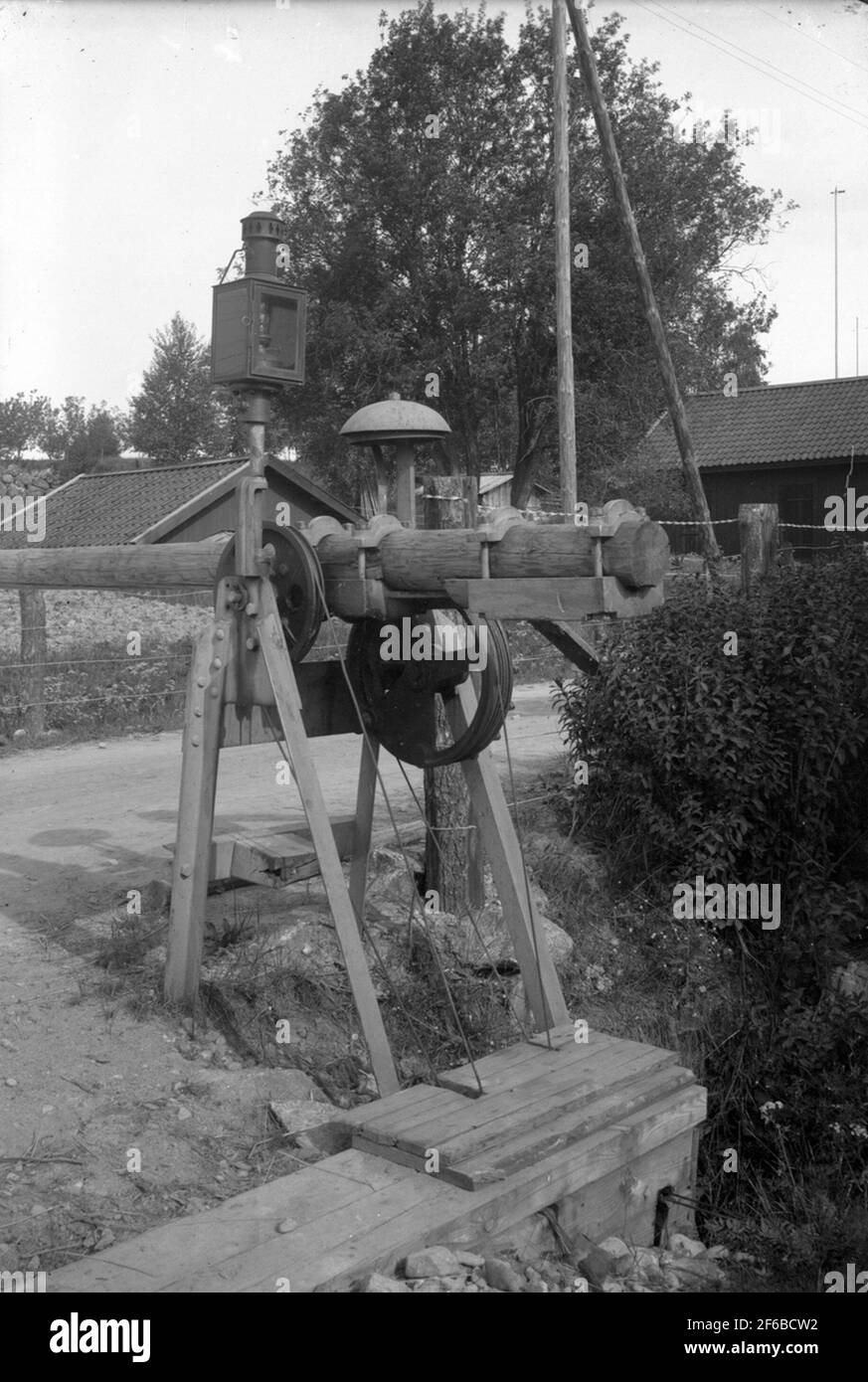 Intersection. Folding Bom with lantern Stock Photo - Alamy