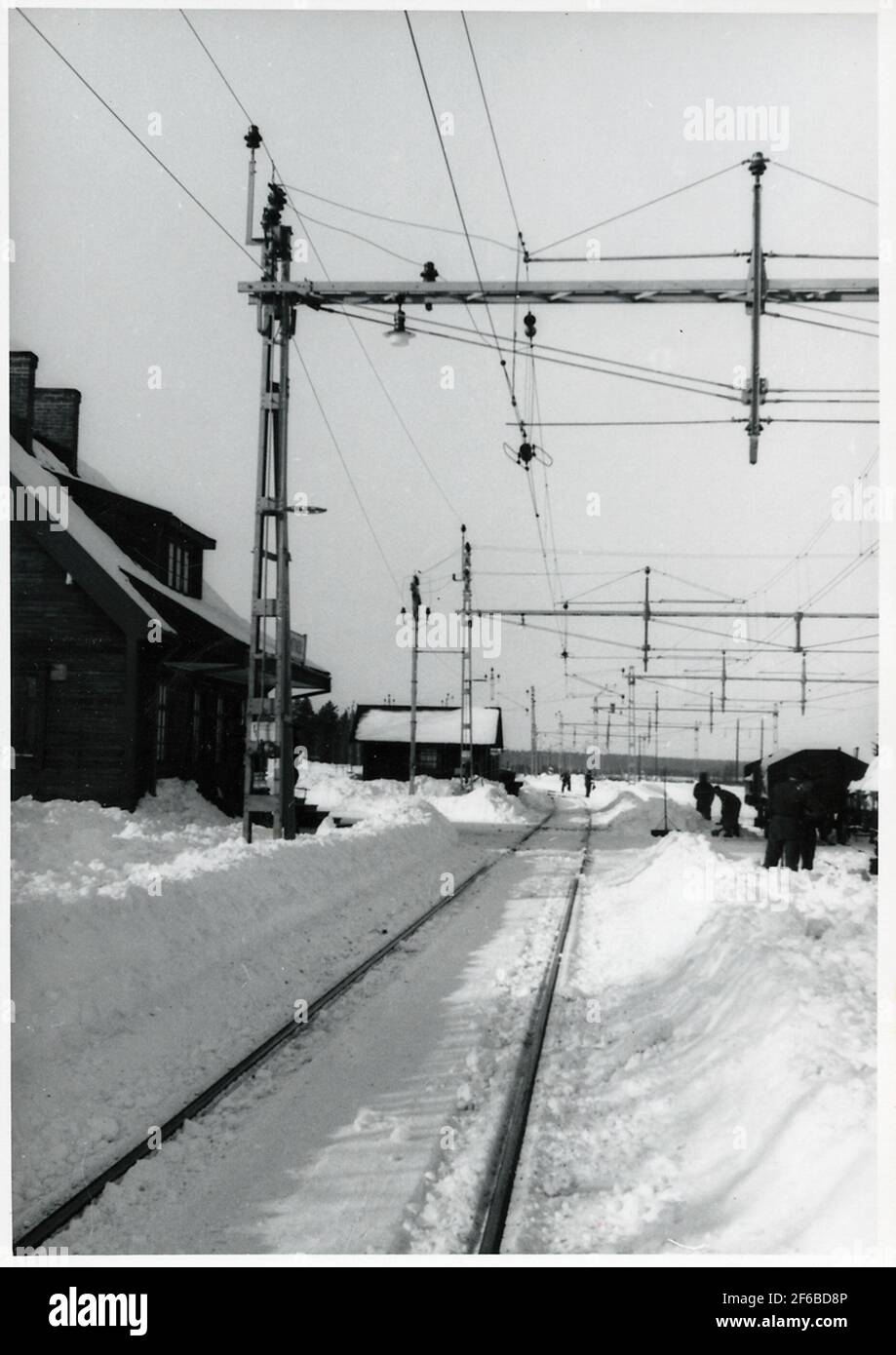 Snow shot on the station Stock Photo - Alamy