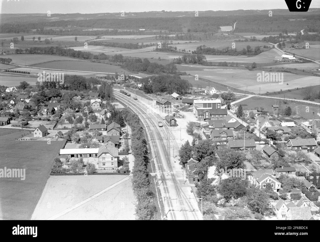 Aerial view of station Stock Photo - Alamy