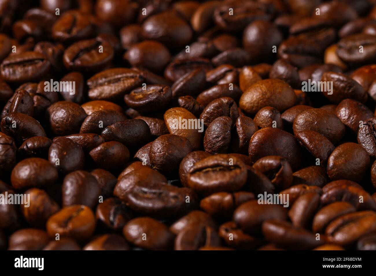 Roasted brown coffee beans. Top view. Coffee background texture Stock ...