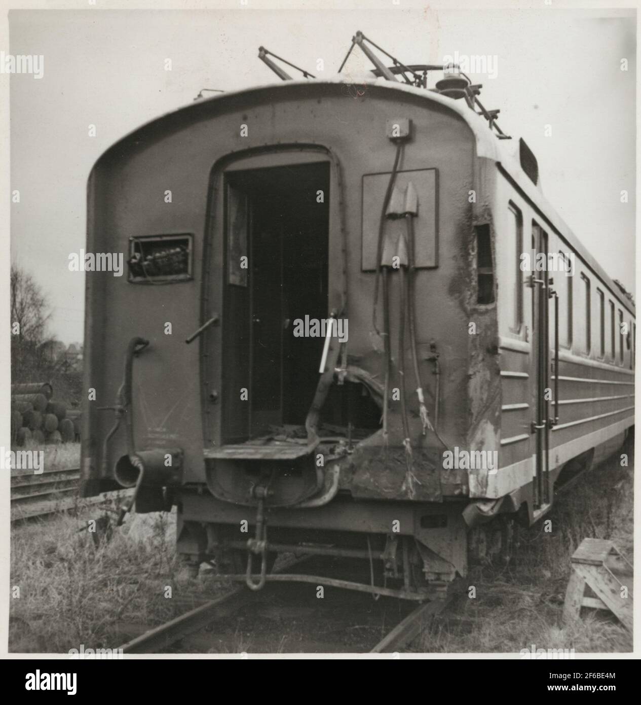 Damage to passenger car after accident at the stop sheet in 1951 Stock ...