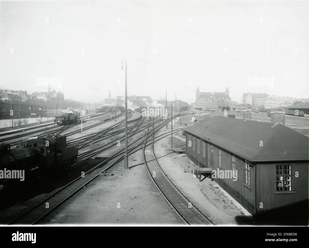 The railroad at Malmö Station. Malmö Central Station. From 1856 to 1864 ...