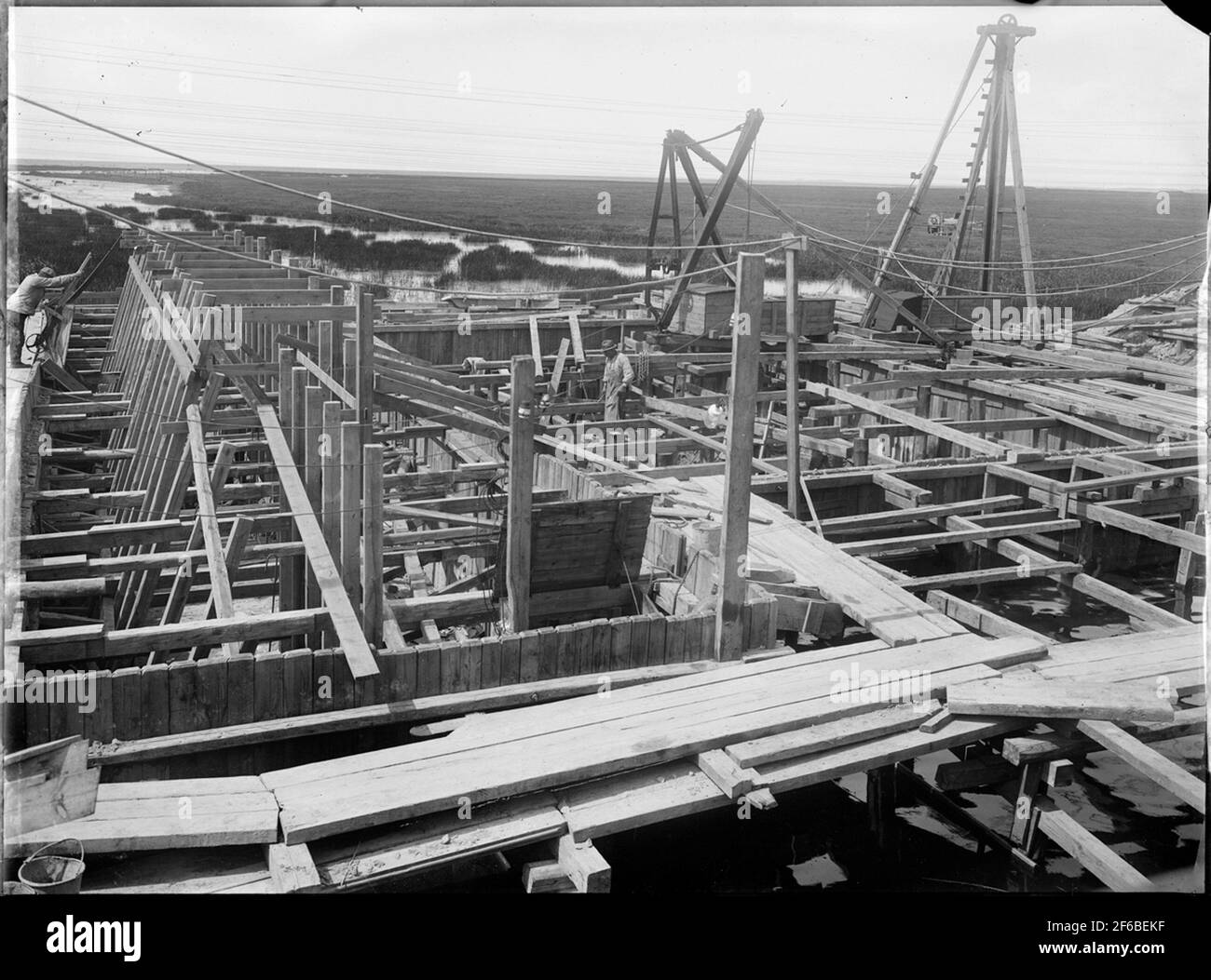 Construction of railway bridge over Segeån, Malmö Stock Photo - Alamy
