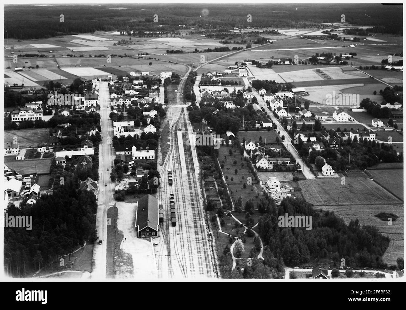 Aerial view of tierp station and society and surrounding area Stock ...