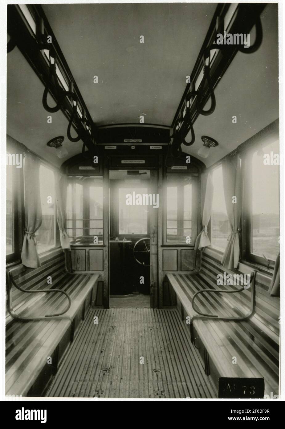 Interior of tram 12 in Uppsala Stock Photo - Alamy