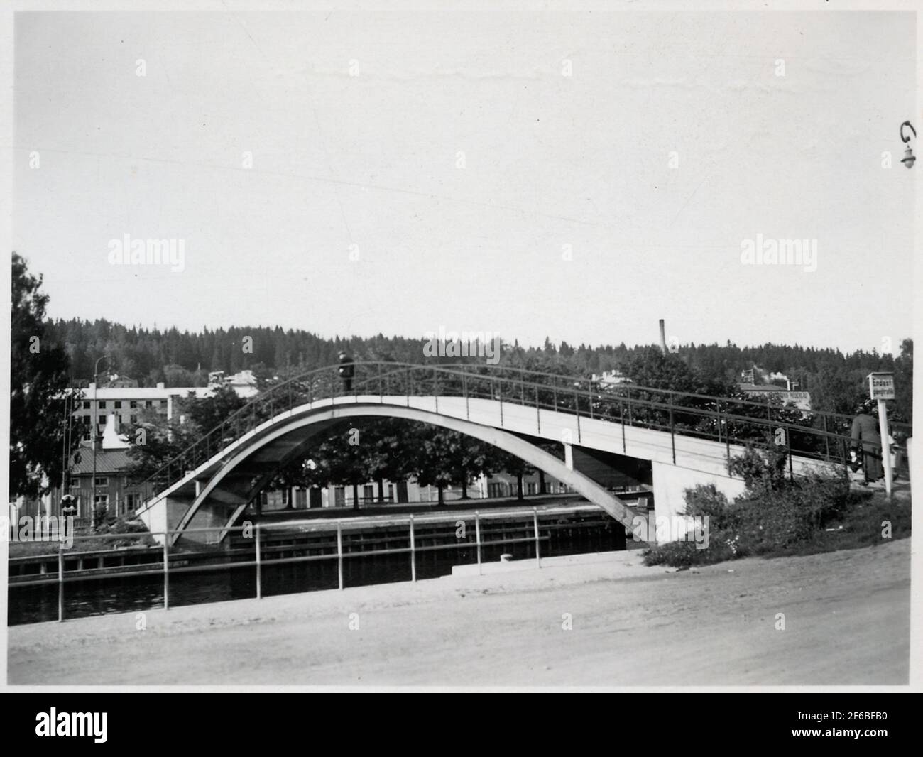 Footbridge in Sundsvall Stock Photo - Alamy
