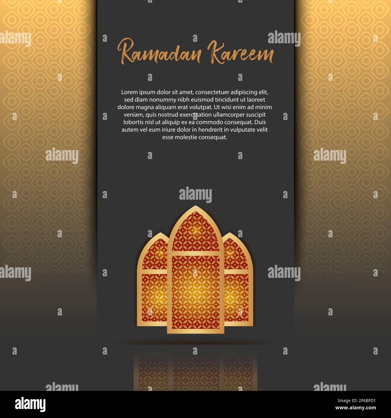 Modern luxury Islamic square template layout background post card ...