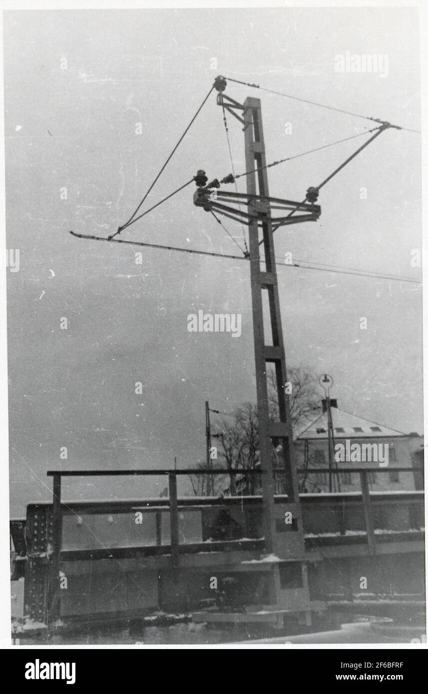 Swivel bridge in Jönköping at the time of electrification Stock Photo ...