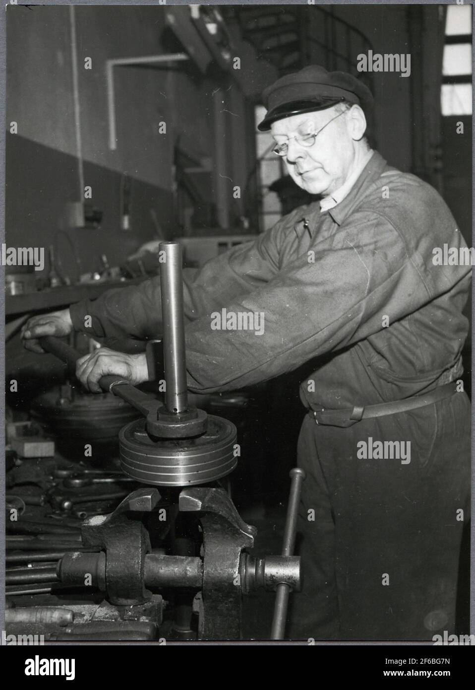 One of the workers in Mörby Workshop Johan Jansson Stock Photo - Alamy