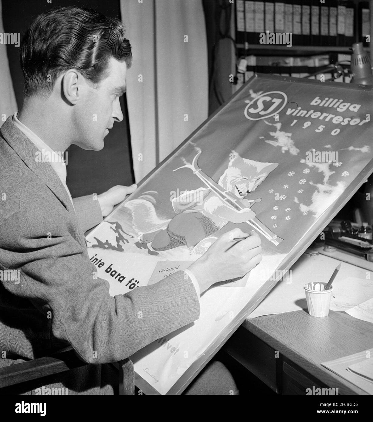 Advertising poster 1950 hi-res stock photography and images - Alamy