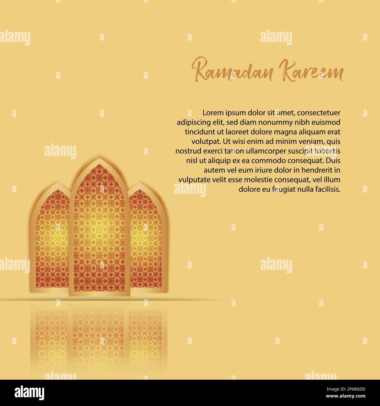 Modern luxury Islamic square template layout background post card ...