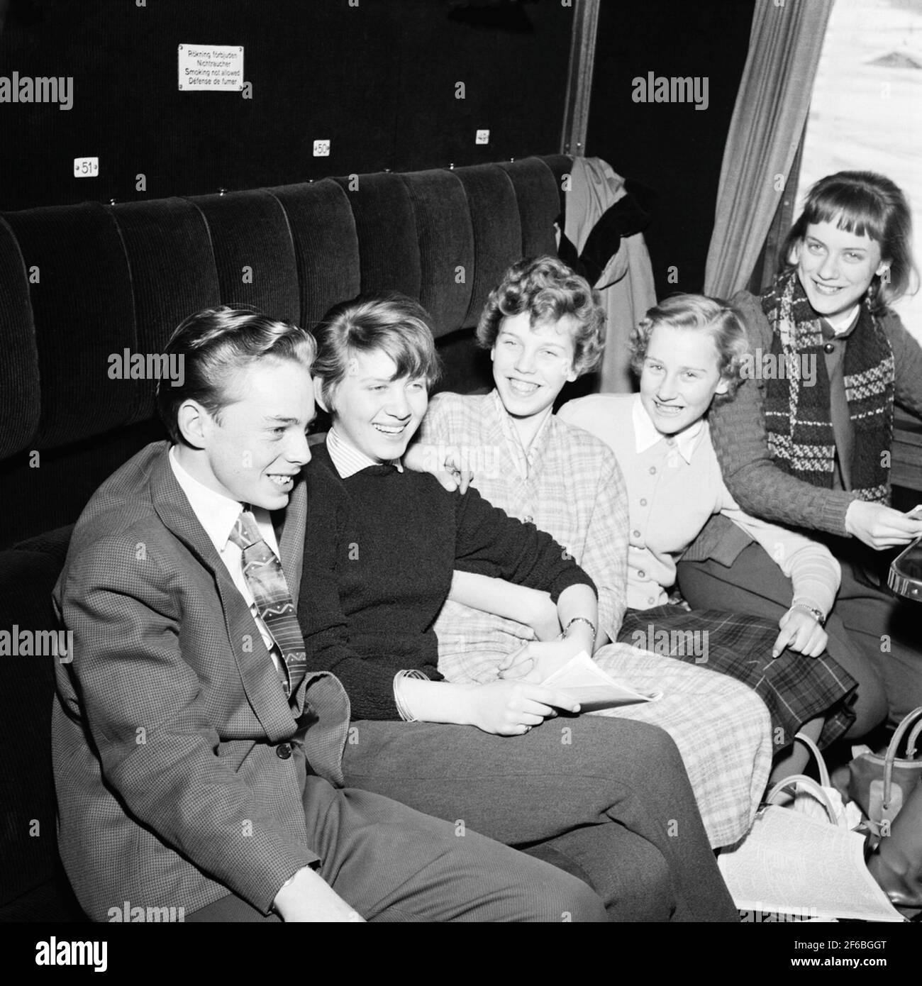 Excursion train with school kid. Karlskrona - Malmö Stock Photo - Alamy