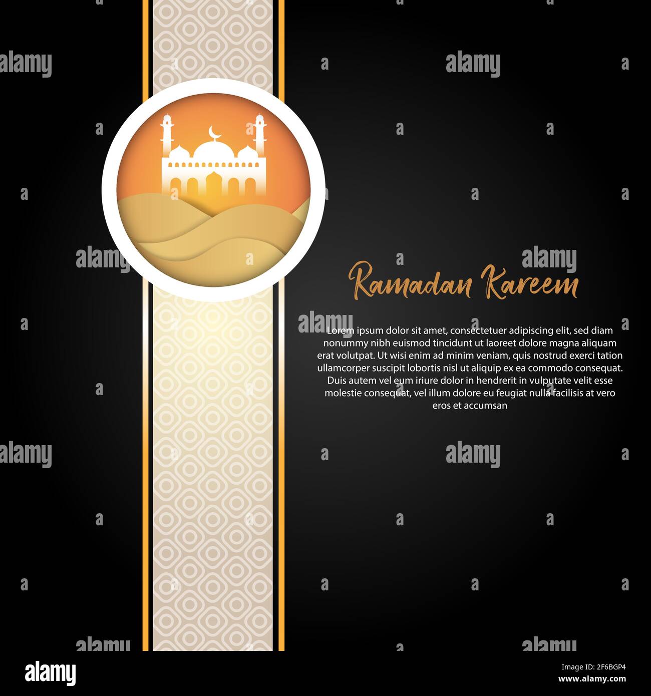 Modern luxury Islamic square template layout background post card ...