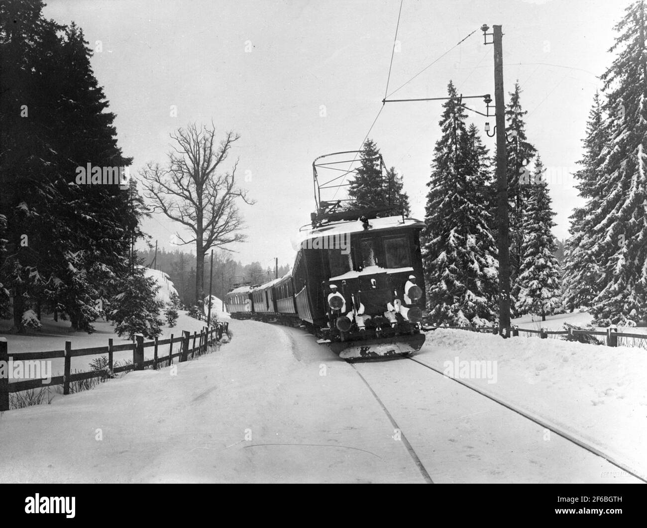 The state railways, SJ engine carriage train Stock Photo - Alamy