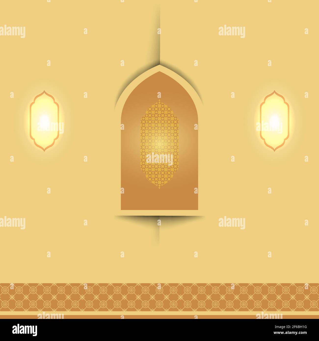 Modern luxury golden Islamic square template layout background post ...