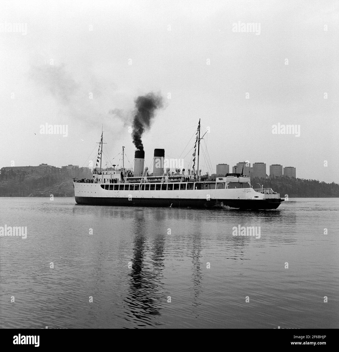 The train ferry state railways SJ "Starke" in the host port. The train ...