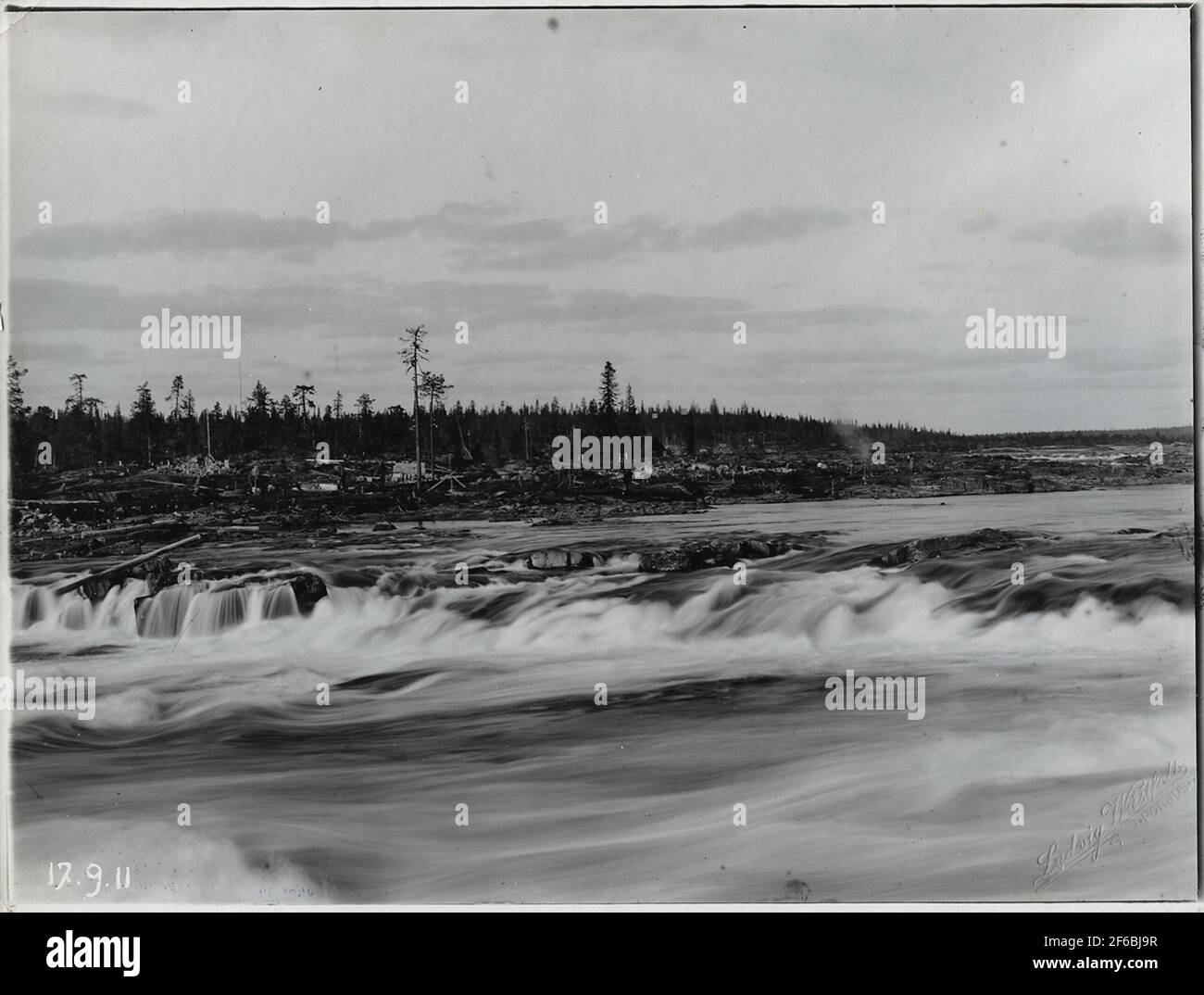 Large lule river. The location of the large ski word Stock Photo - Alamy