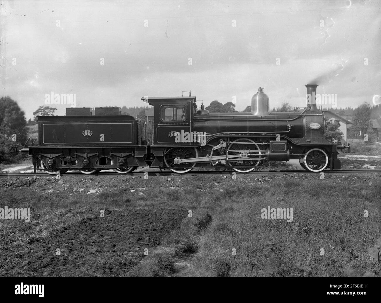 NSB Lok 86. Steam locomotive with Tender. Was produced by Nohab and ...