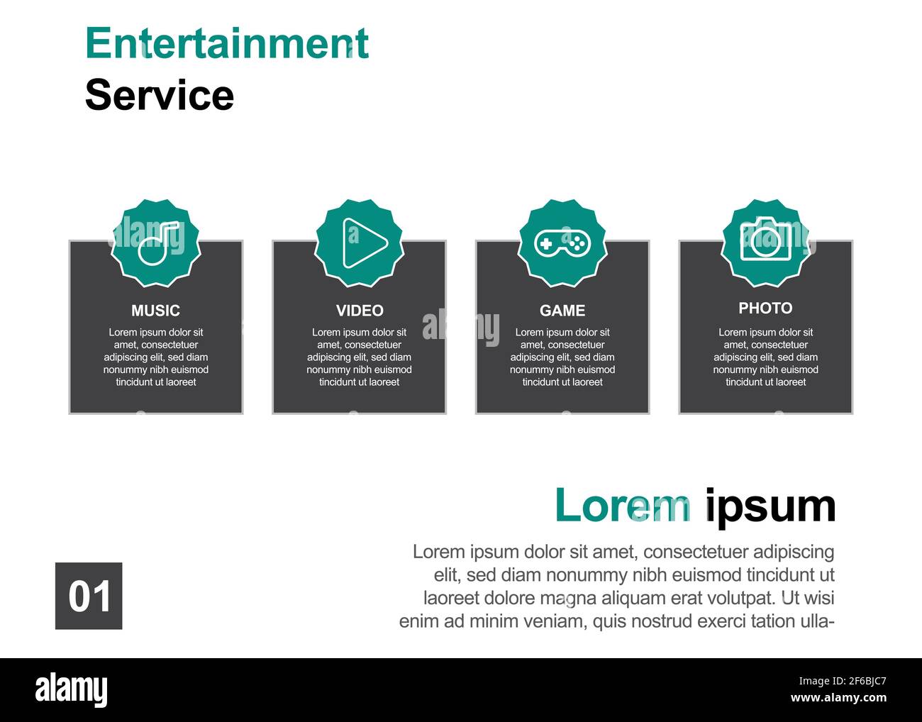 entertainment service design template perfect for brochures, marketing ...