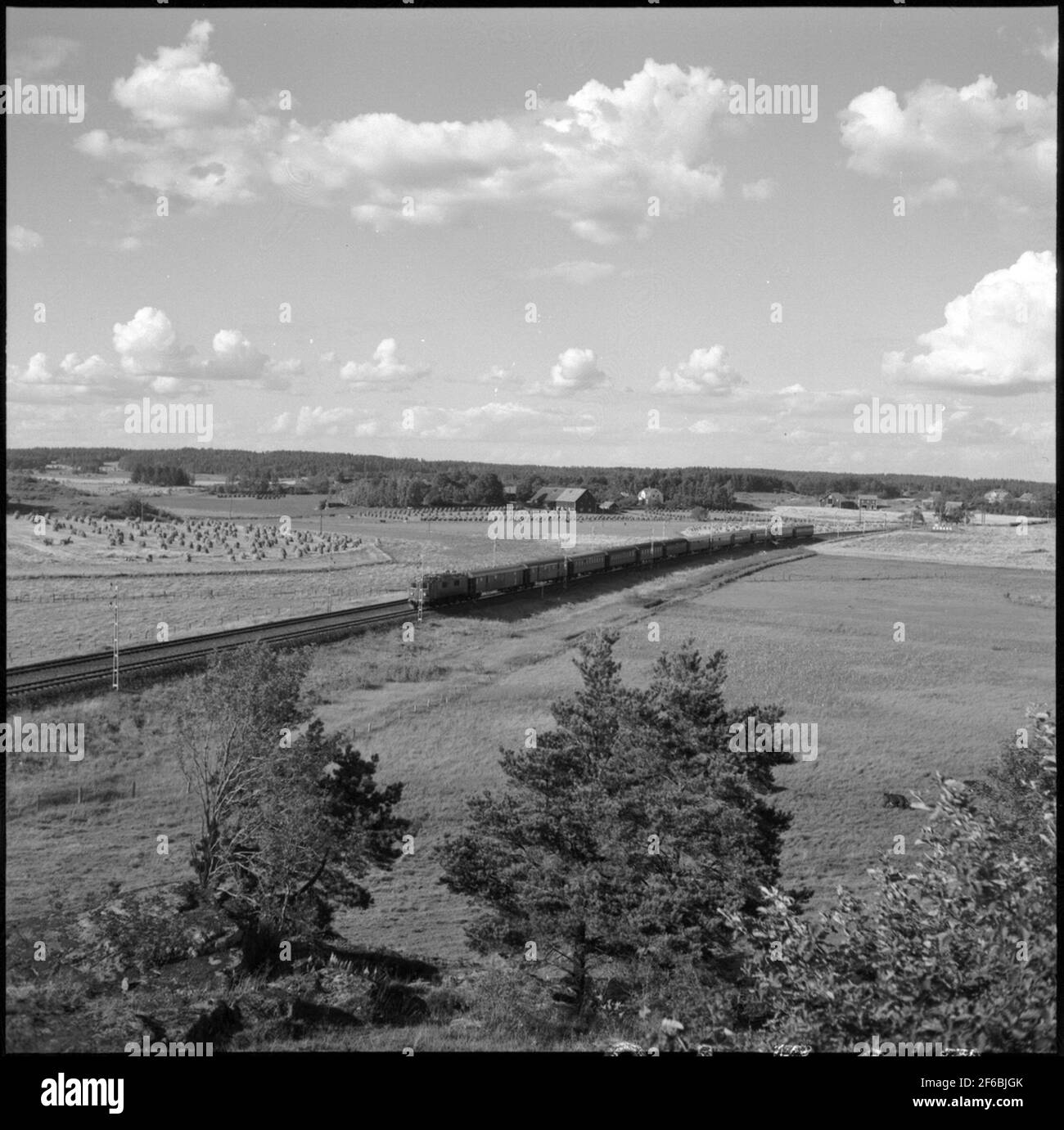 Person train with F-Lok on the line at Norsholm Stock Photo - Alamy