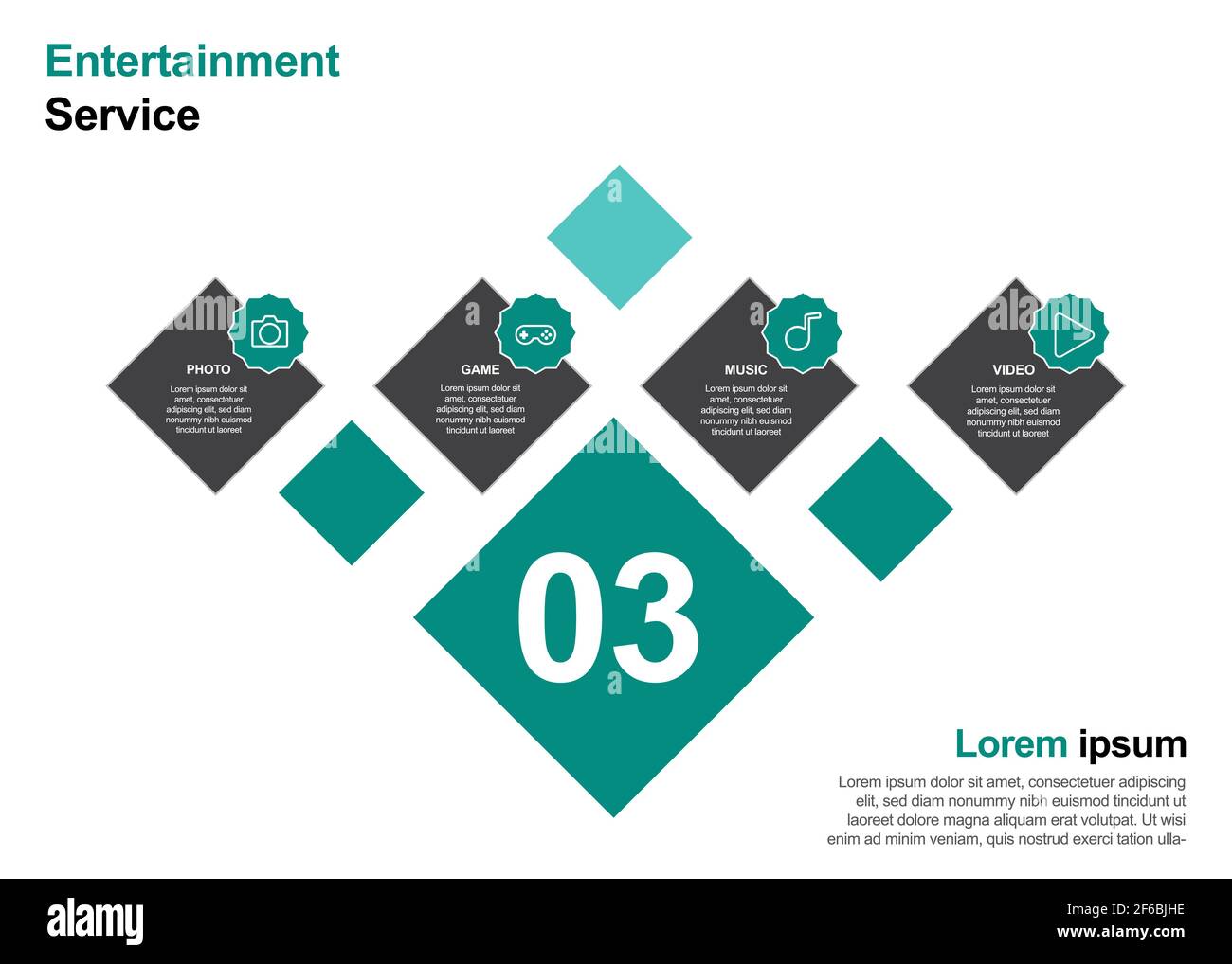entertainment service design template perfect for brochures, marketing ...