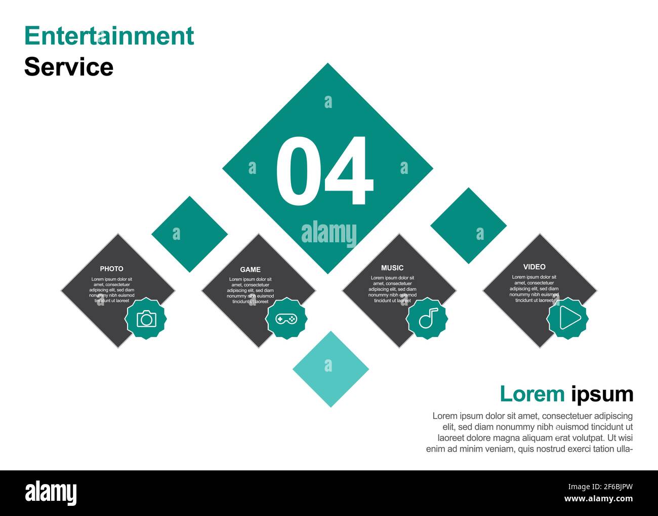 entertainment service design template perfect for brochures, marketing ...