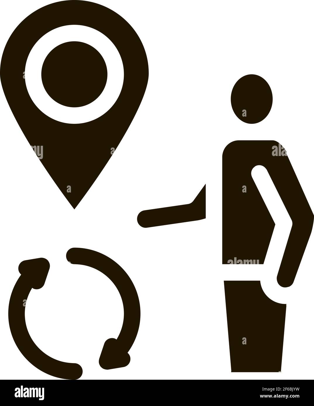 human location sign icon Vector Glyph Illustration Stock Vector Image ...