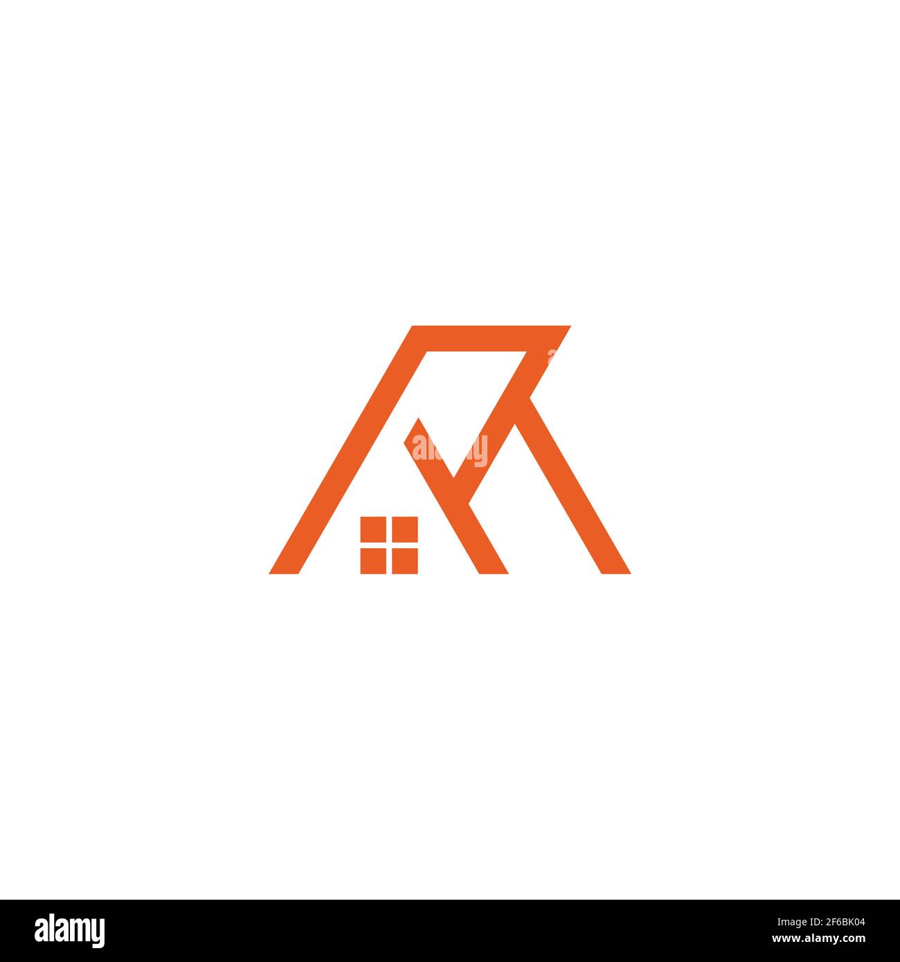letter r m simple house geometric line logo vector Stock Vector Image ...