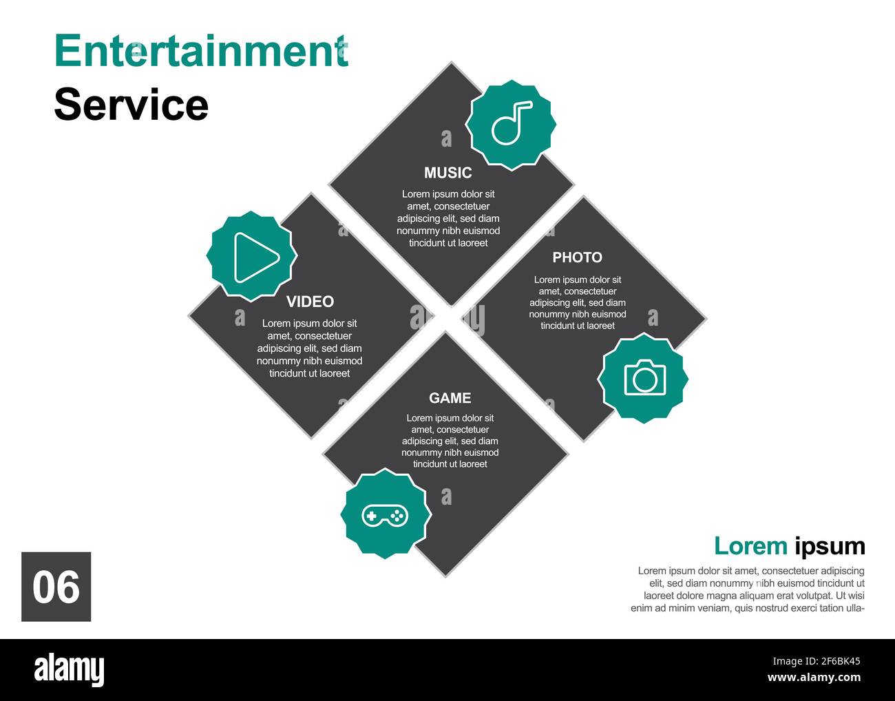 entertainment service design template perfect for brochures, marketing ...