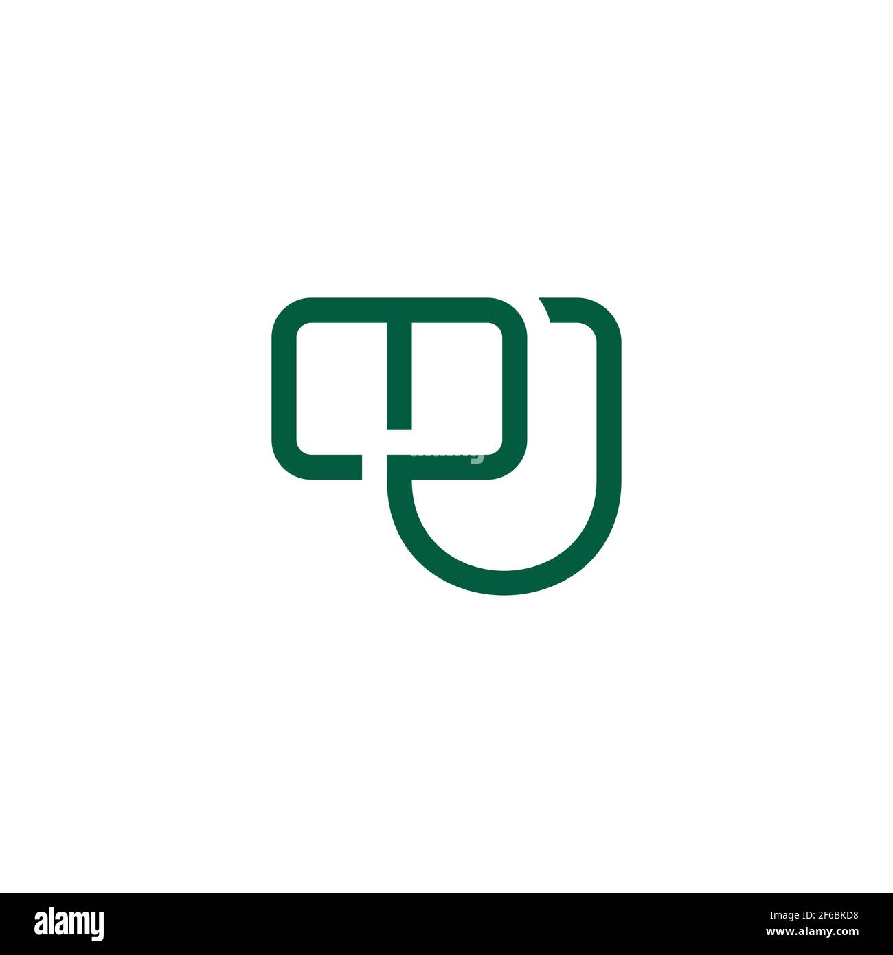 letter mu simple linked line geometric flat logo vector Stock Vector ...