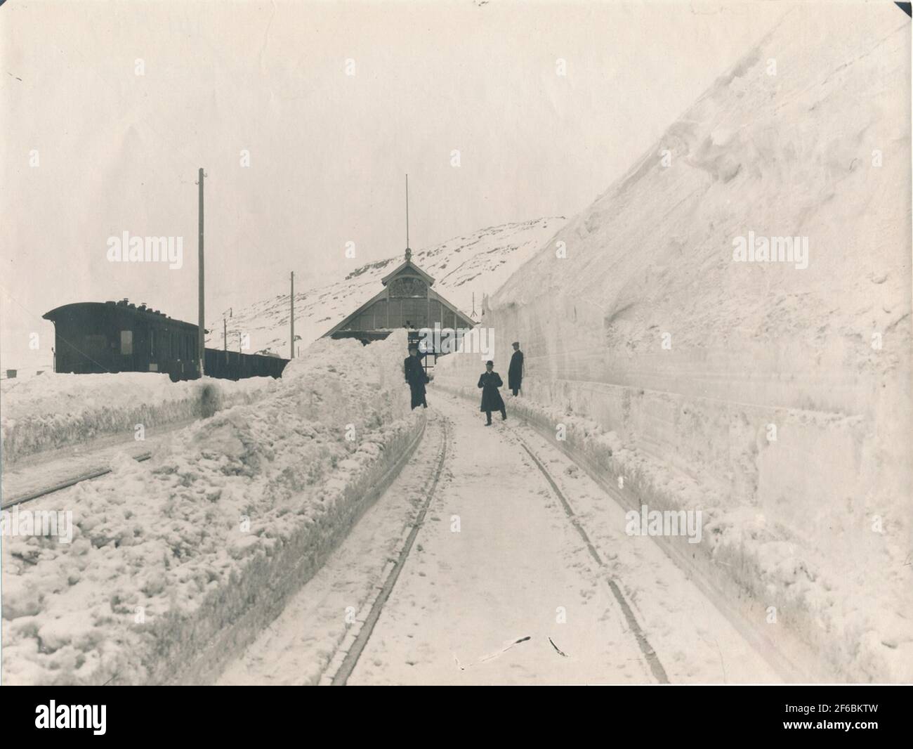 After snow removal at the national boundary station Stock Photo - Alamy