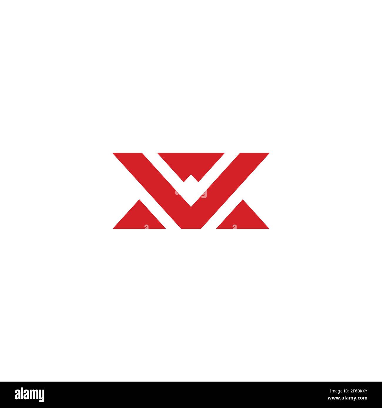 letter wv abstract simple triangles logo vector Stock Vector Image ...