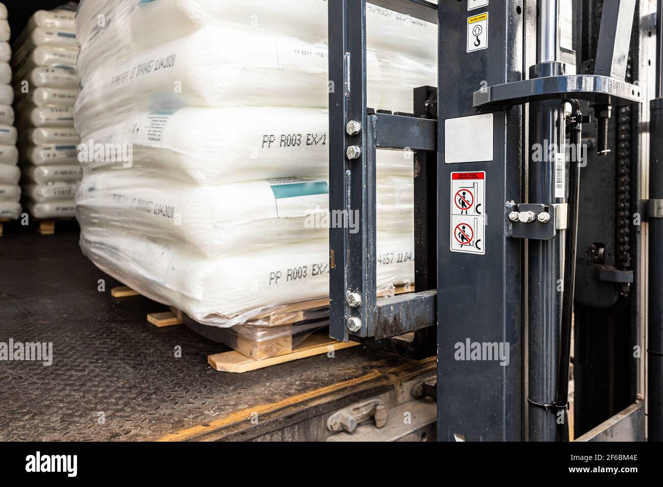 High rack stacker forklift up man hi-res stock photography and images ...