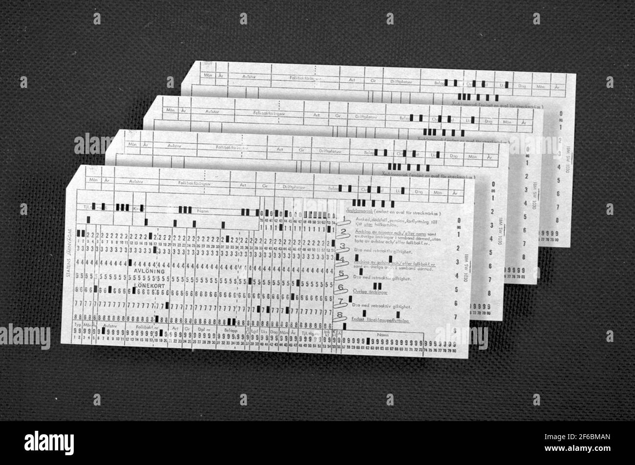 Hole cards for data machine Stock Photo - Alamy