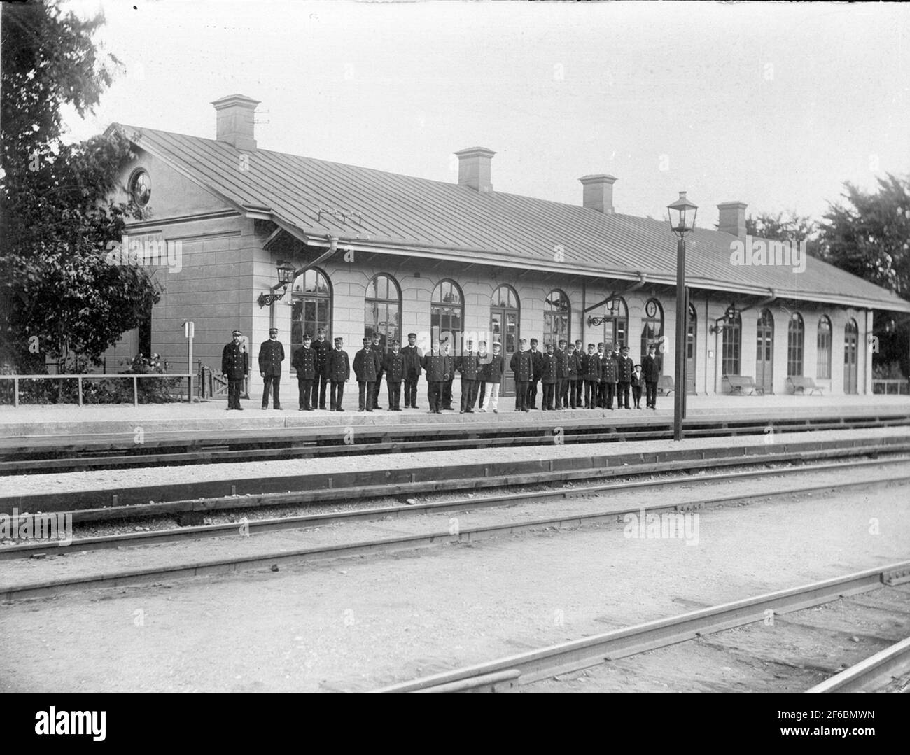 Station and staff Stock Photo - Alamy