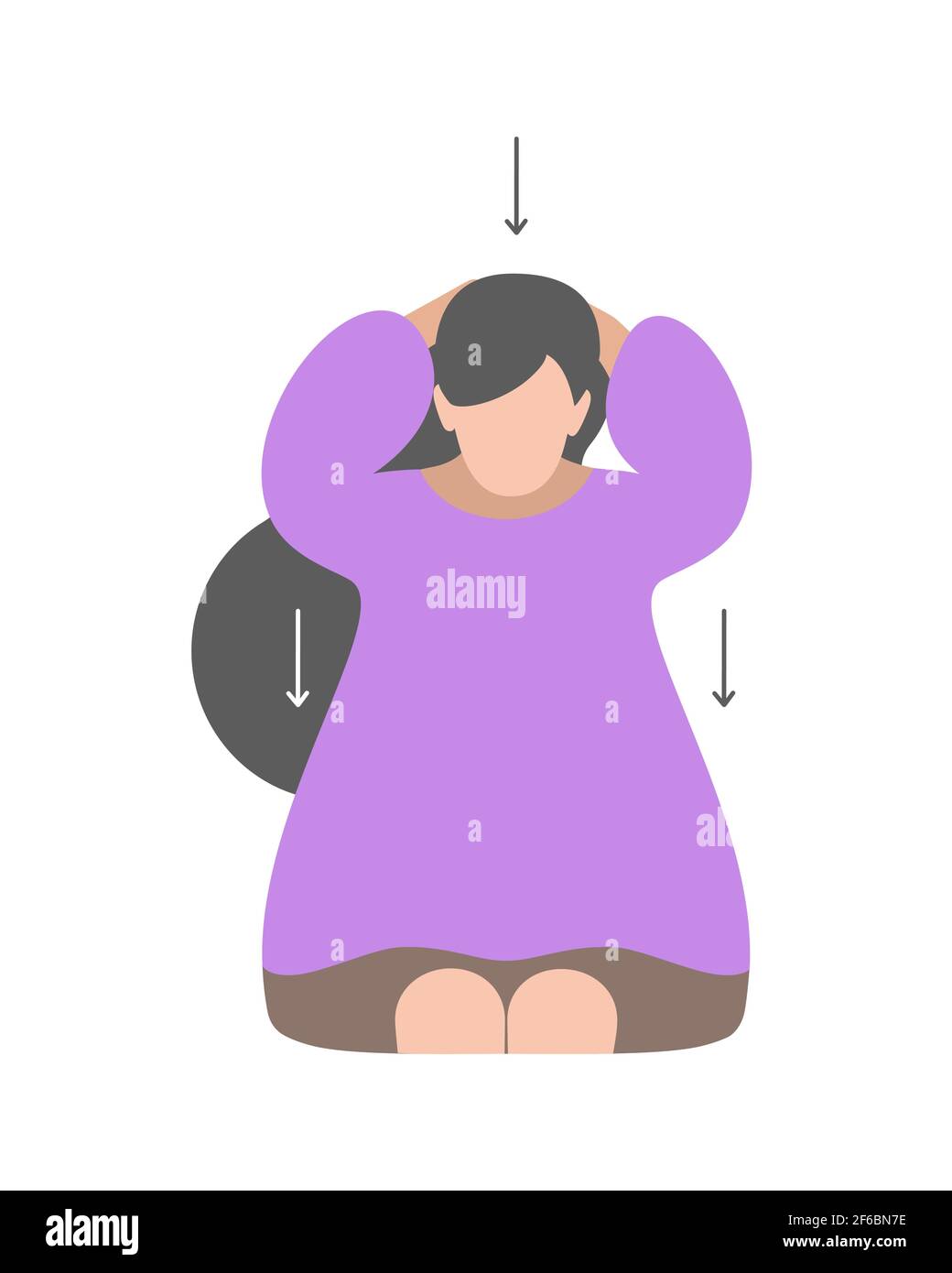 Head tilt exercise Stock Vector Images - Alamy