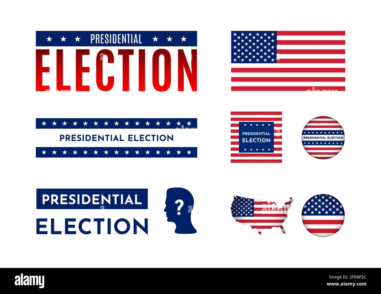 Vector concept set for Presidential election in USA. The Stars and ...