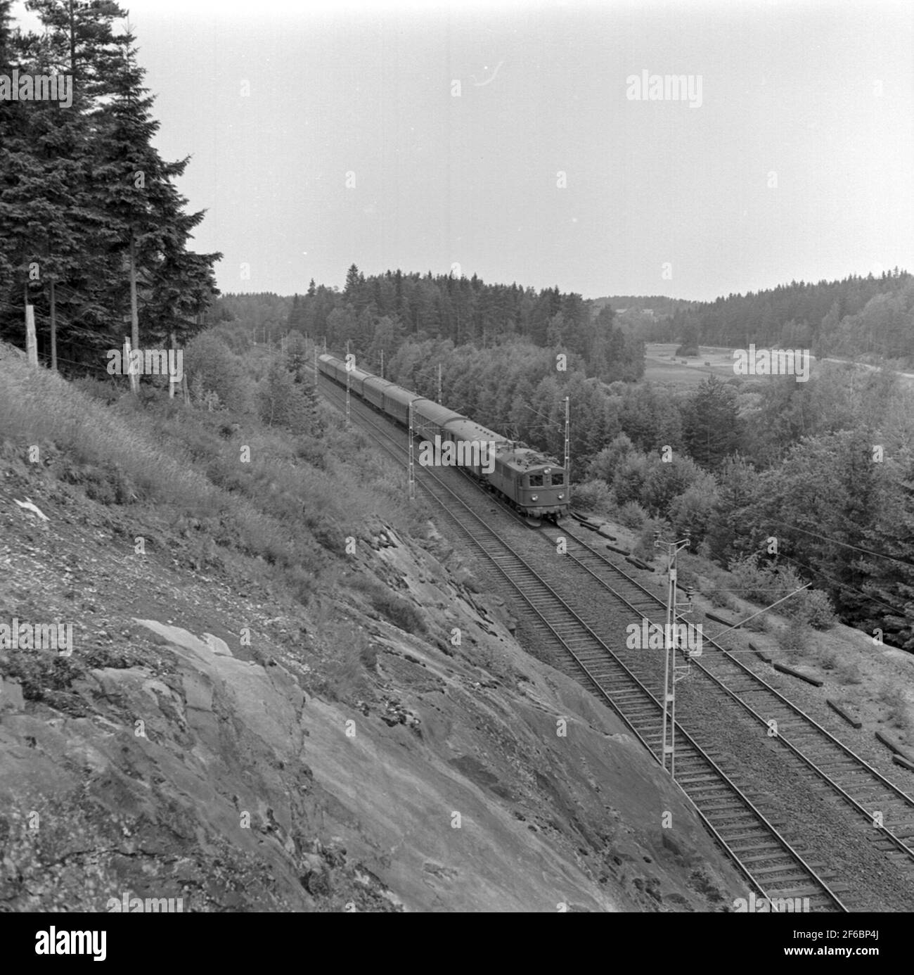 F Lok with passenger train Stock Photo - Alamy