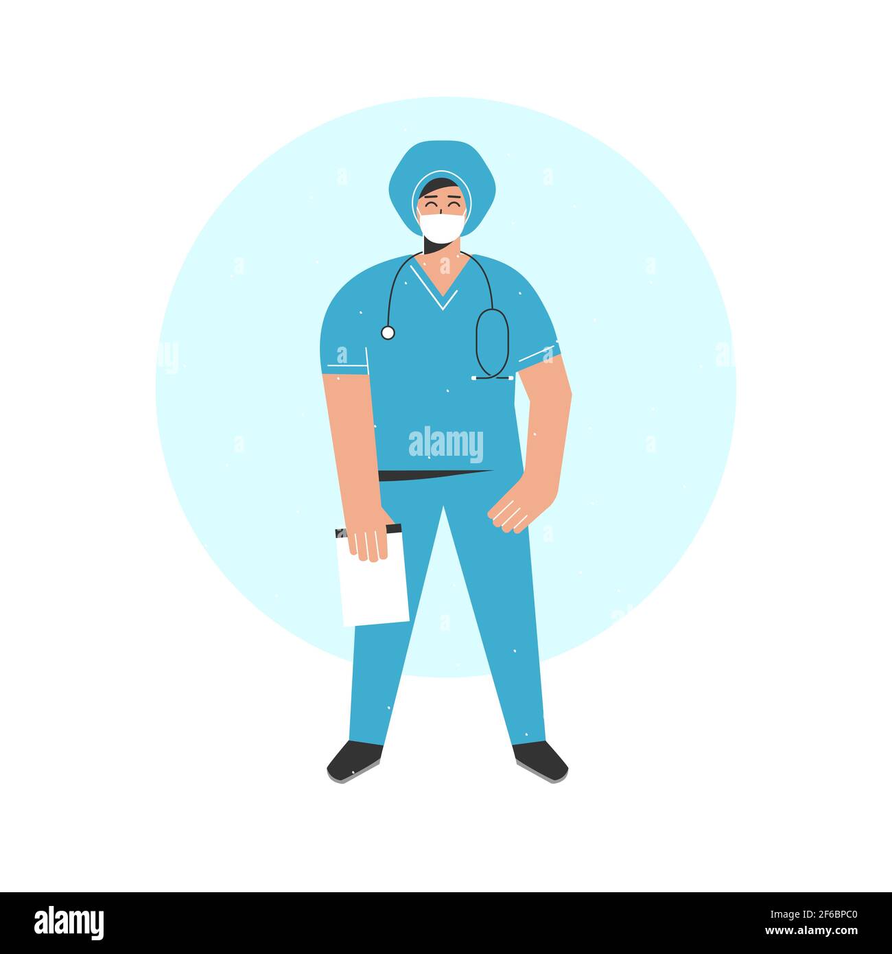 Woman in blue medical Cut Out Stock Images & Pictures - Alamy