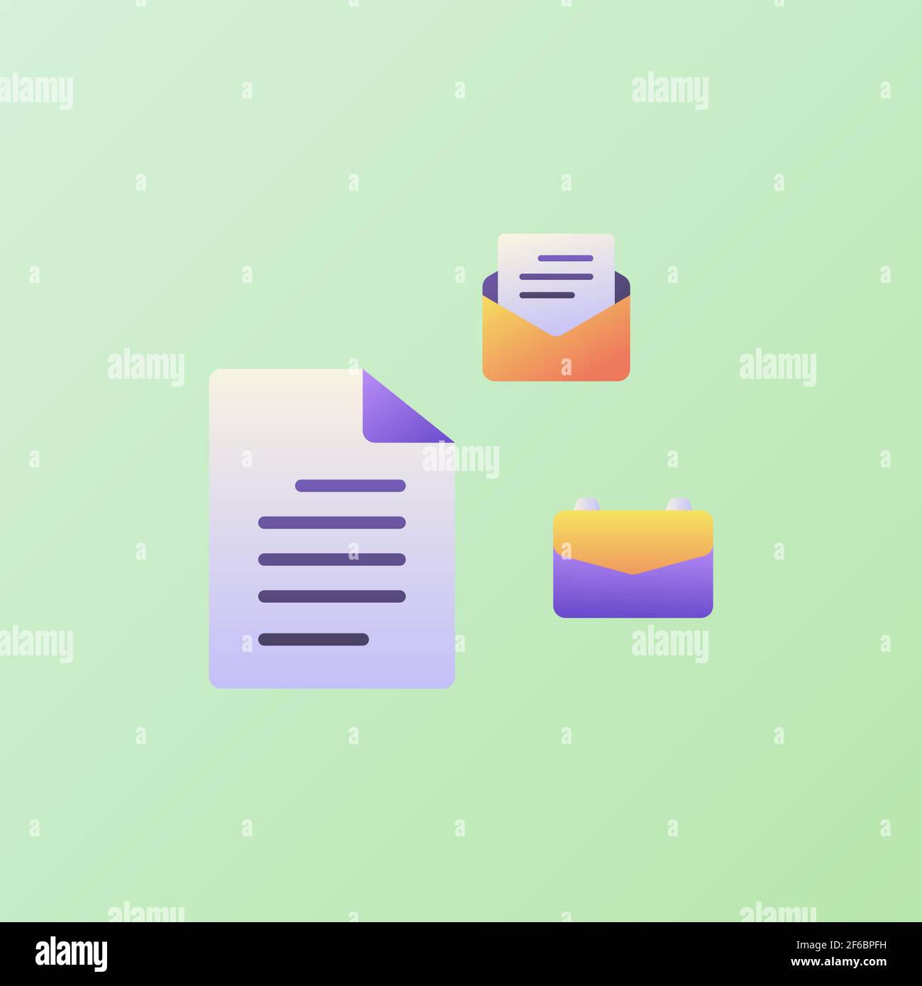 document icons set collection with smooth style coloring with vector ...