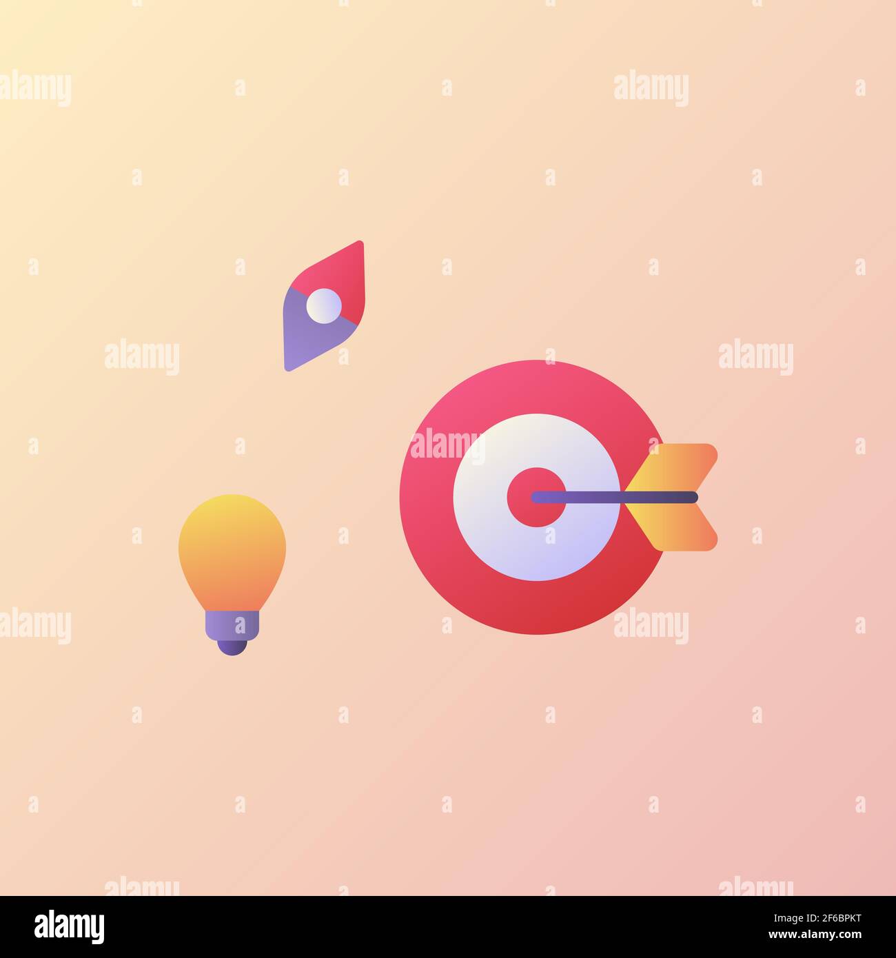 target icons set collection with smooth style coloring with vector ...