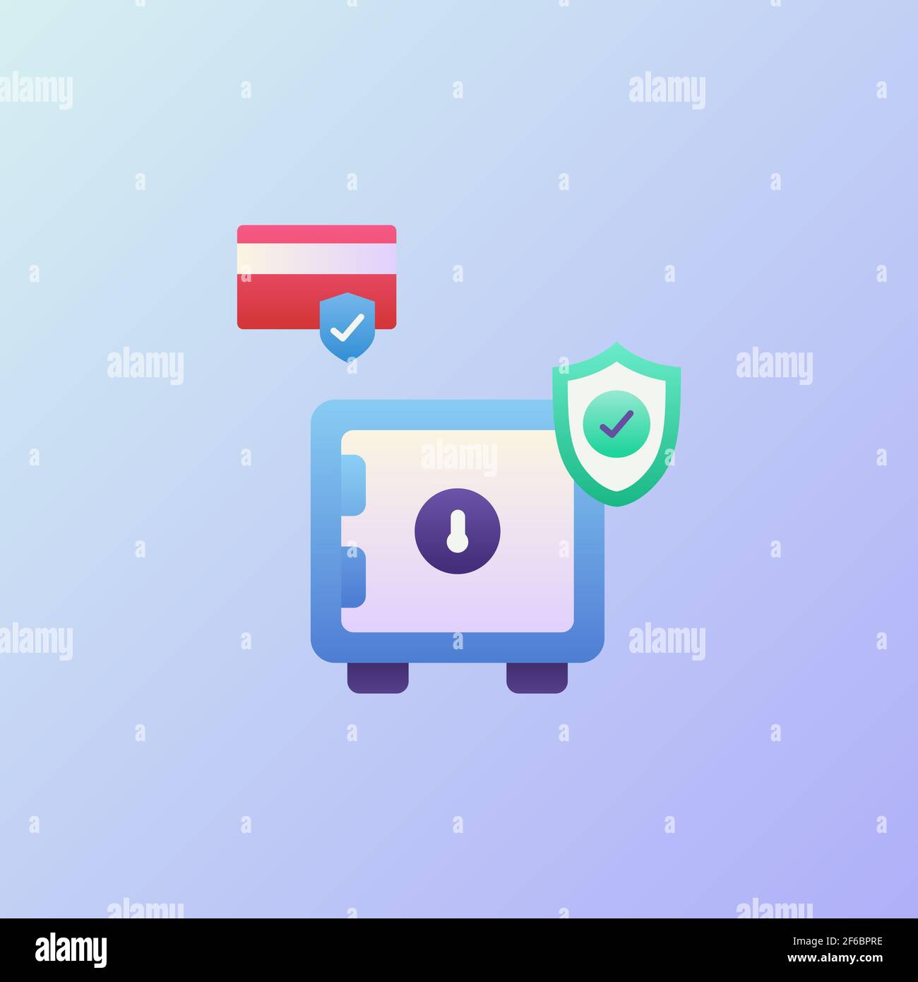 secure icons set collection with smooth style coloring with vector ...