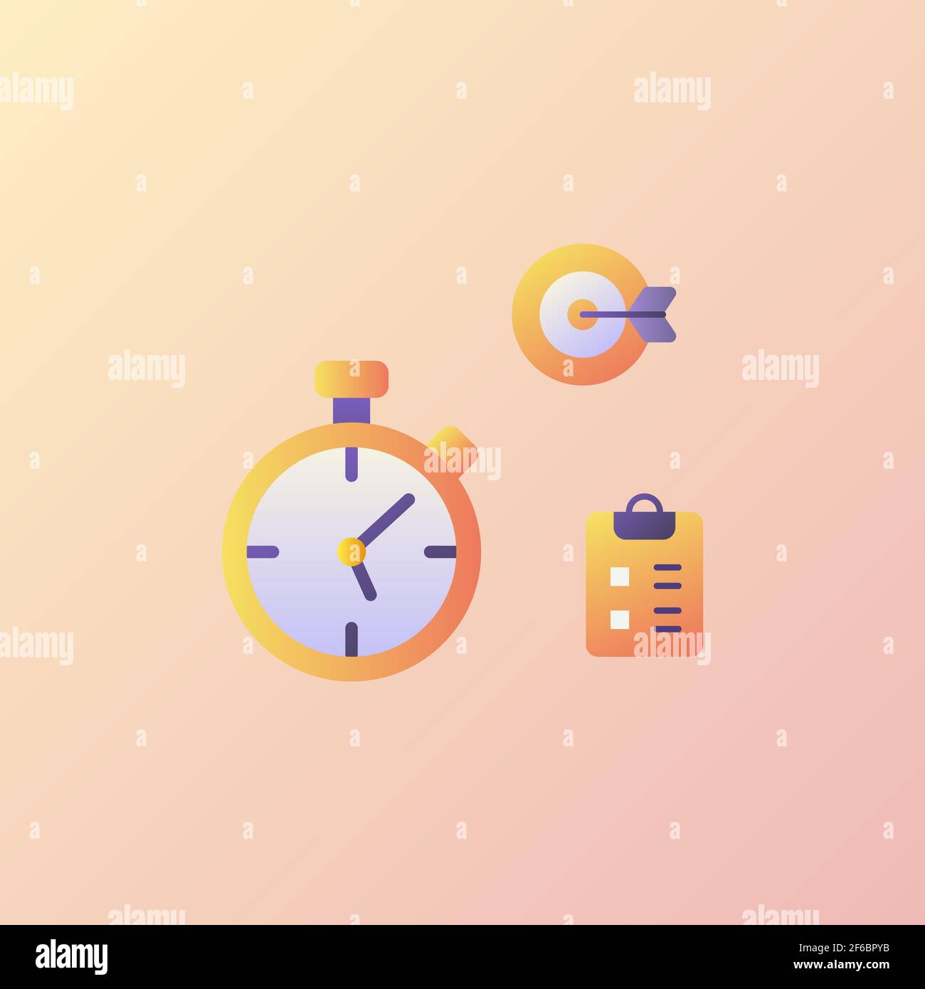deadline icons collection with smooth style coloring vector design ...