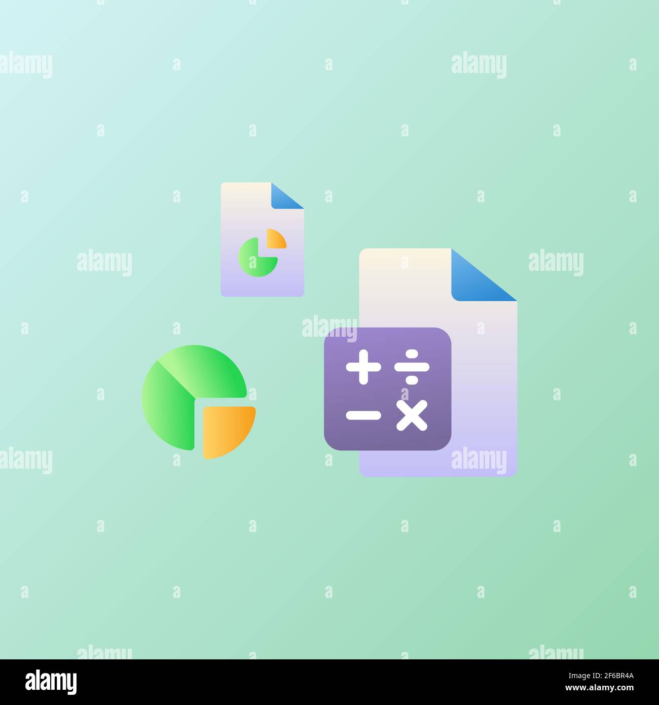 calculate icons collection with smooth style coloring vector design ...