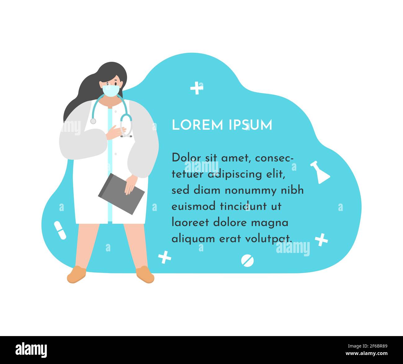 Professional caucasian doctor in white Stock Vector Images - Alamy