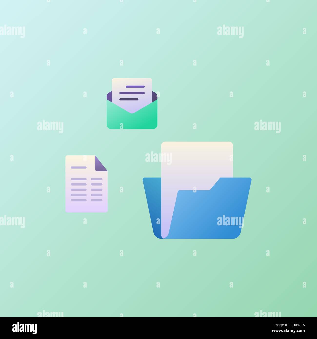 document icons collection with smooth style coloring vector design ...