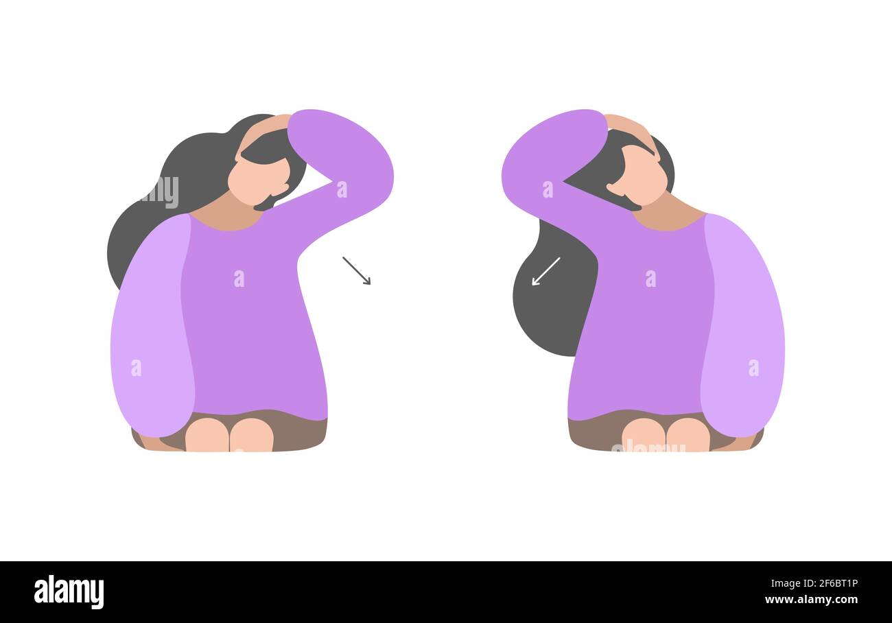 Tilting head back Stock Vector Images - Alamy