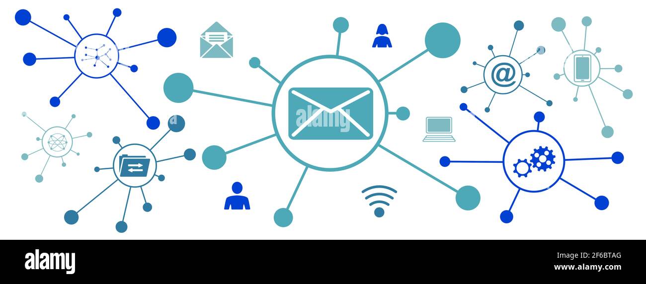 Sending email business marketing Cut Out Stock Images & Pictures - Alamy