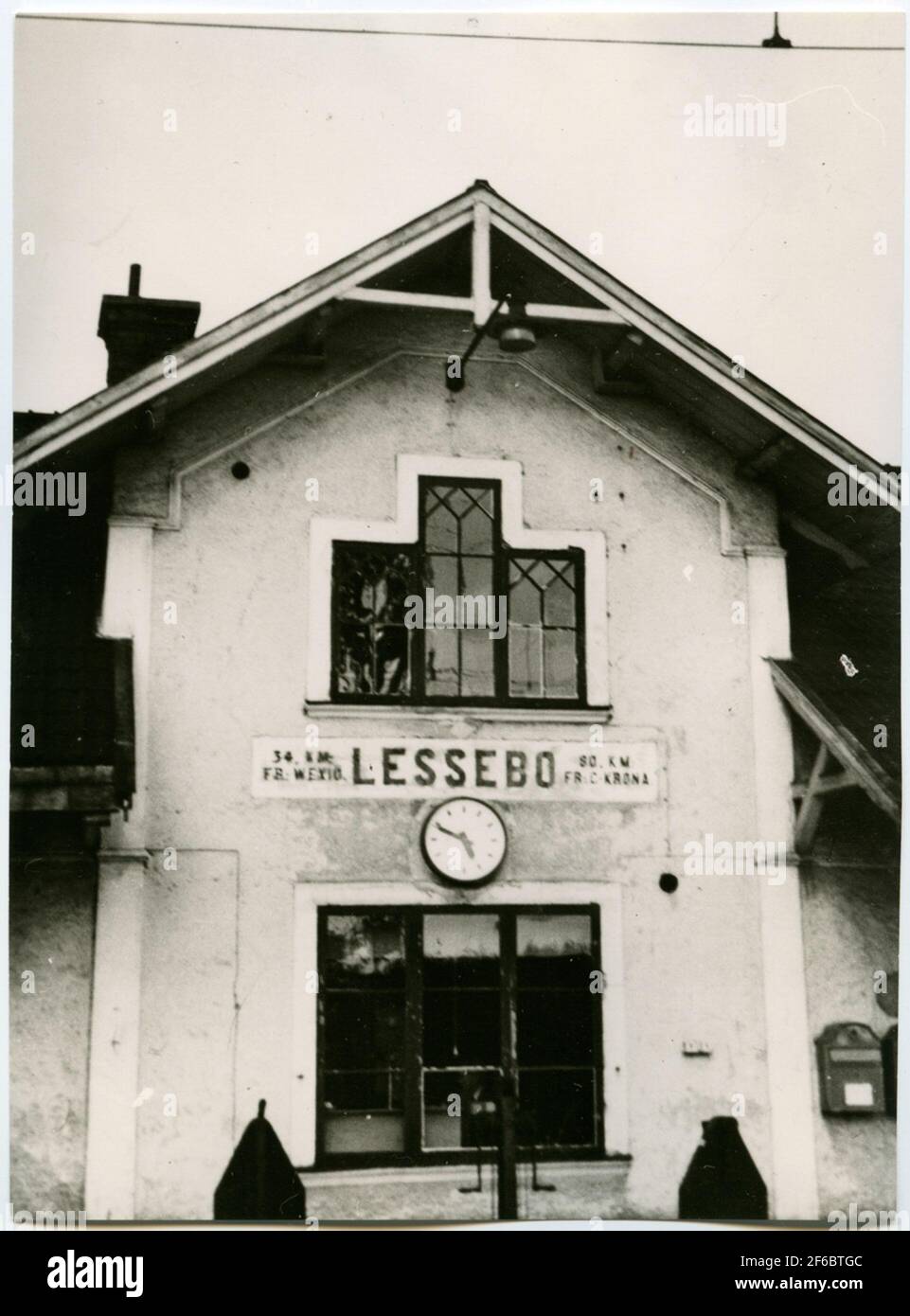 Lessebo station, now replaced with a new station house Stock Photo - Alamy