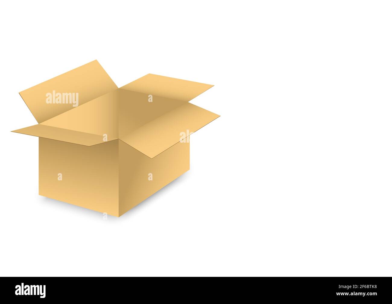 Open box vector illustration isolated white background copy space Stock ...